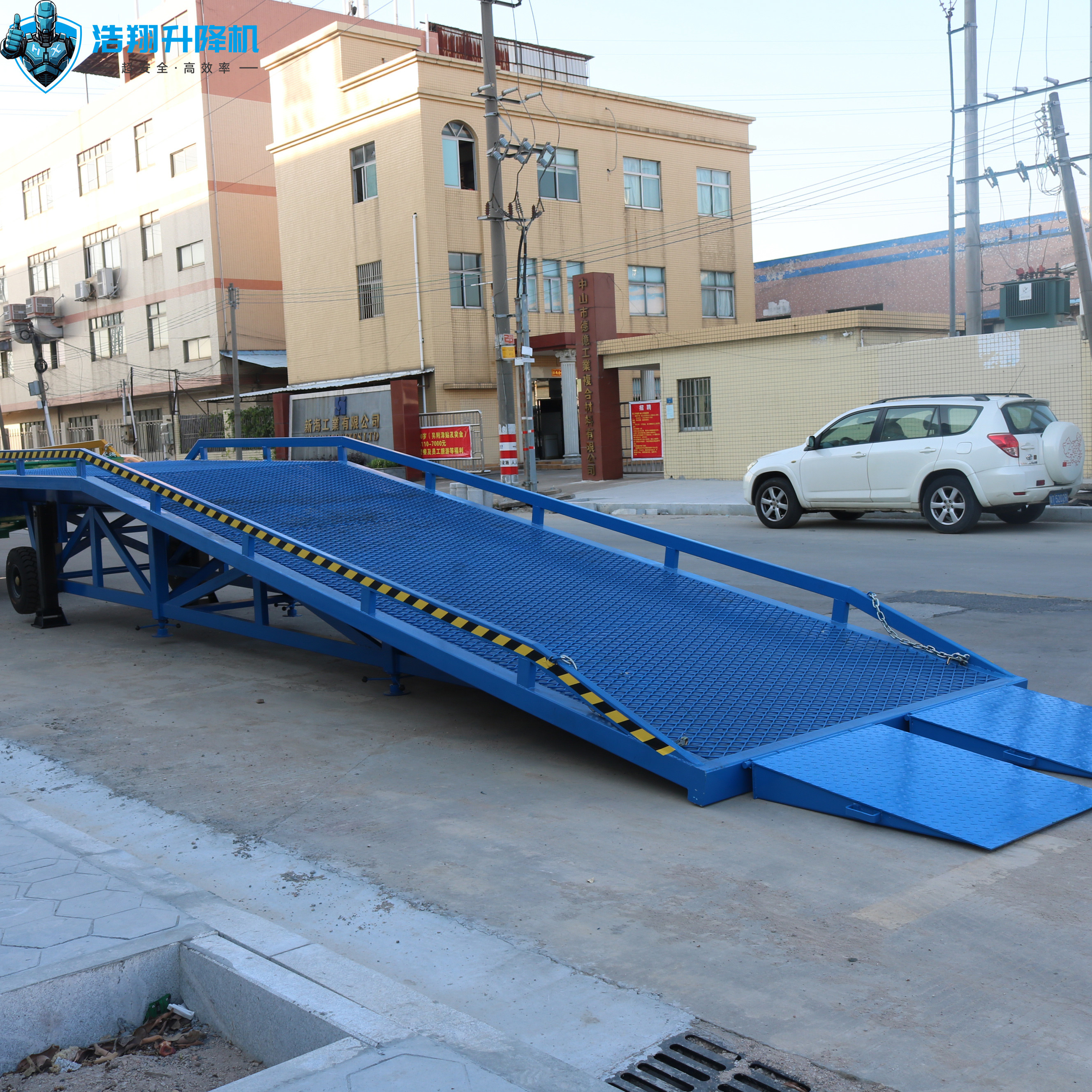 Industrial Steel Hydraulic Temporary Loading Dock Ramp Portable For ...